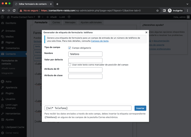 Configura Contact Form 7 en WordPress fácilmente