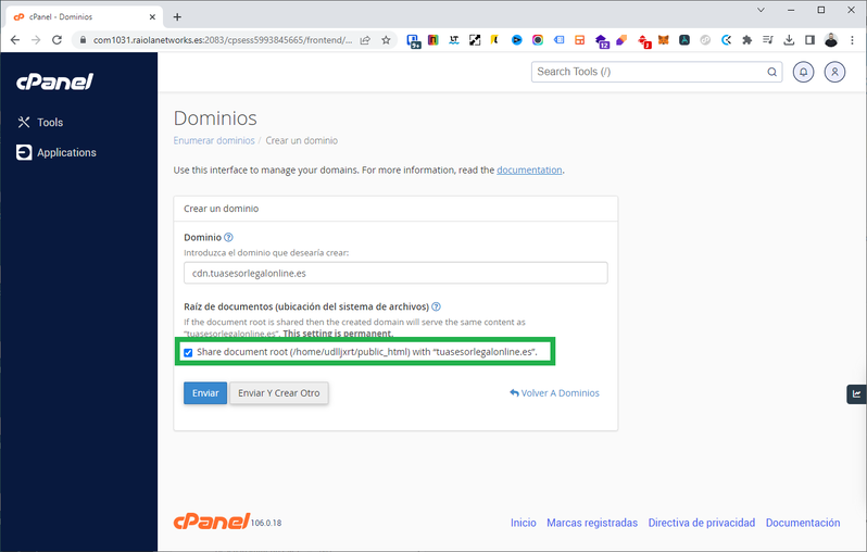 Cómo crear un ALIAS de dominio fácilmente en cPanel