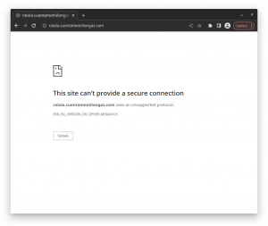 err_ssl_version_or_cipher_mismatch o cómo solucionar problemas de ...