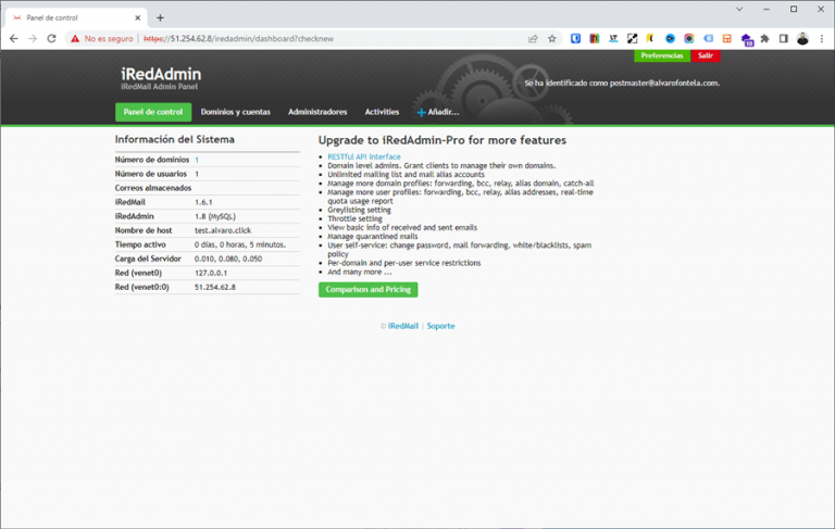 Como montar un servidor de correo con iRedMail