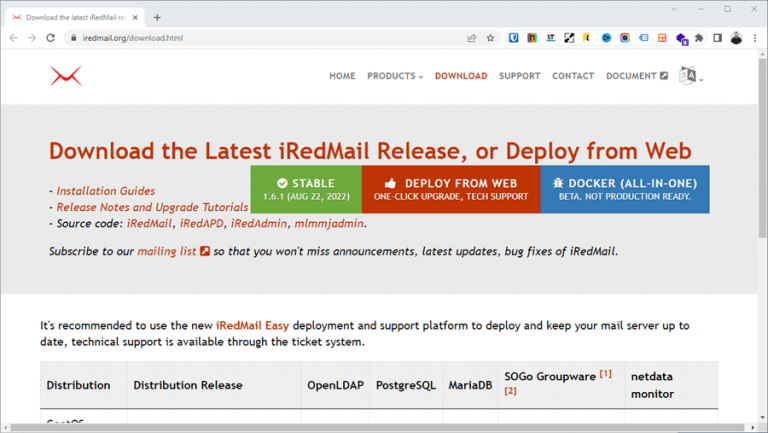 Como montar un servidor de correo con iRedMail